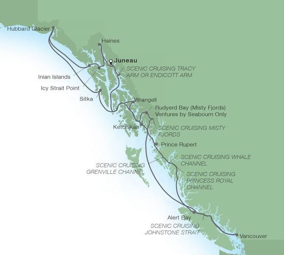 14-Day Canadian Inside Passage, Alaska Fjords & Glaciers Itinerary